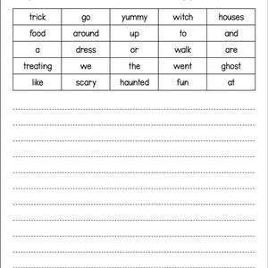 Writing Sentences With Words, Sentence Writing About Holidays ...