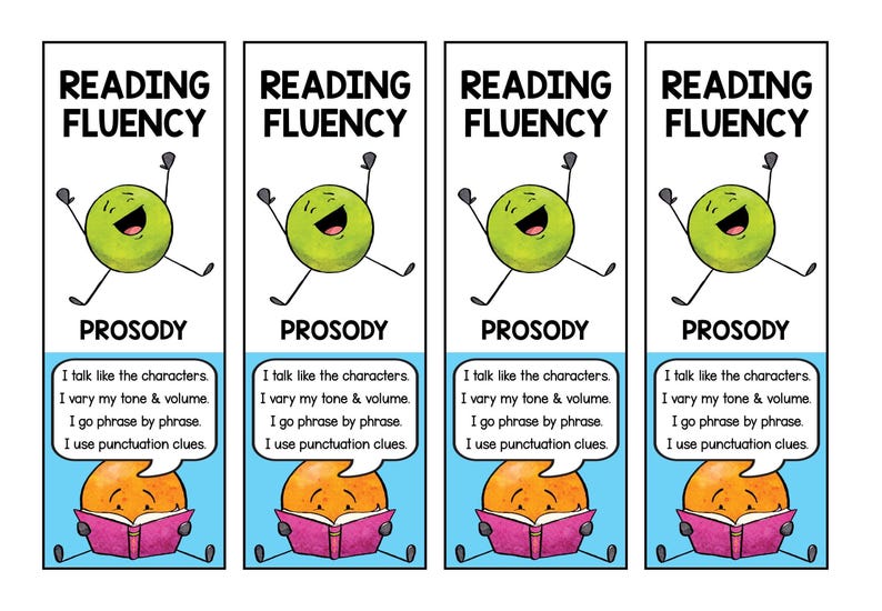 Reading Fluency Bookmarks for Kids, Homeschool Reading Tips (digital ...