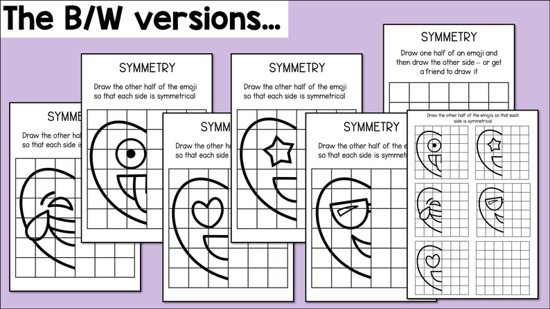 Symmetry Art and Math Worksheets, Valentine's Day Activities for ...