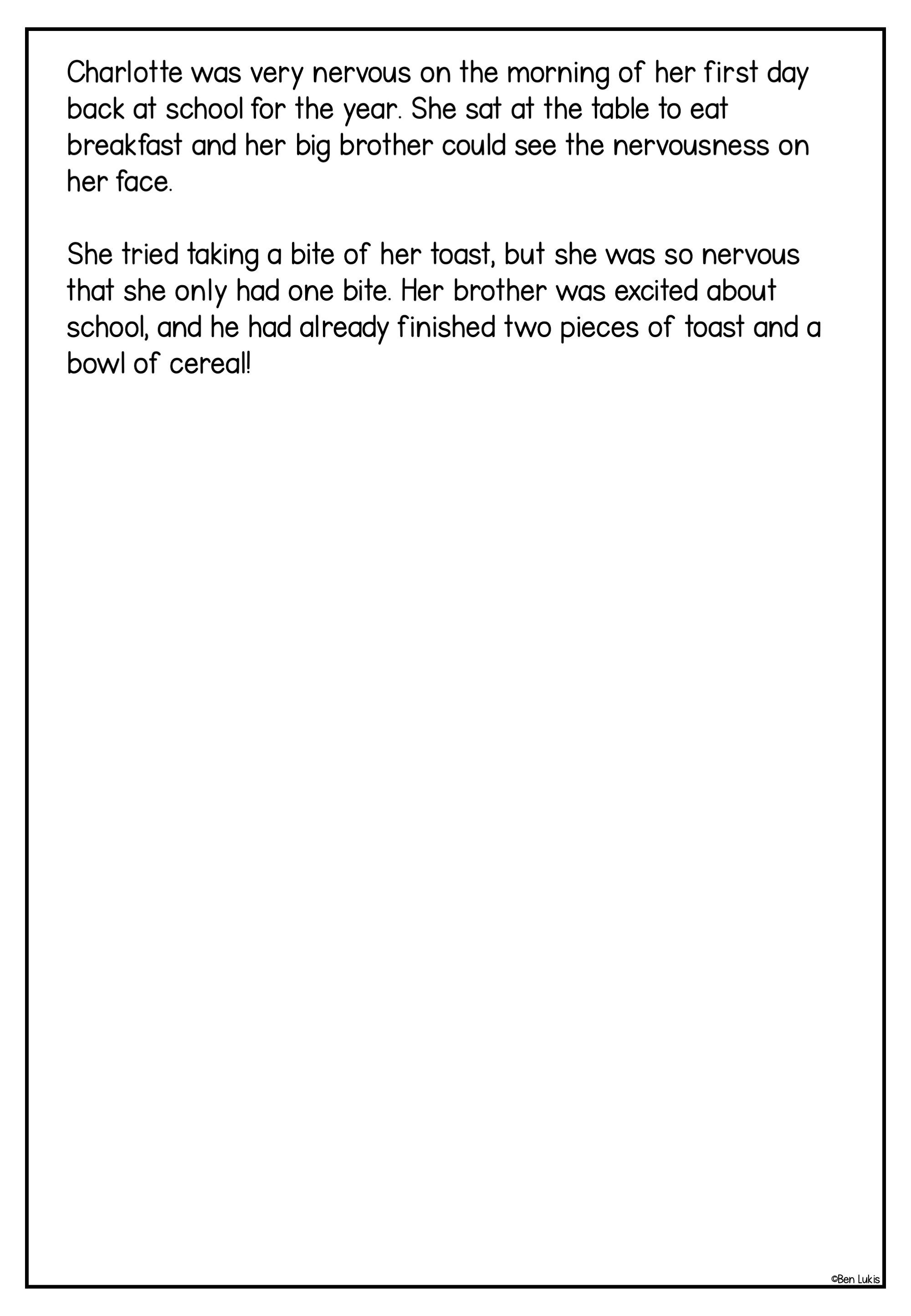 Reading Comprehension Passages About Going Back to School to Illustrate ...