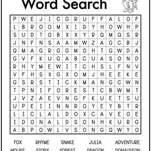 Julia Donaldson Author Study Worksheets, the Gruffalo Room on the Broom ...