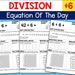 Divide by 6 Practice Math Worksheets, Division Equation of the Day ...