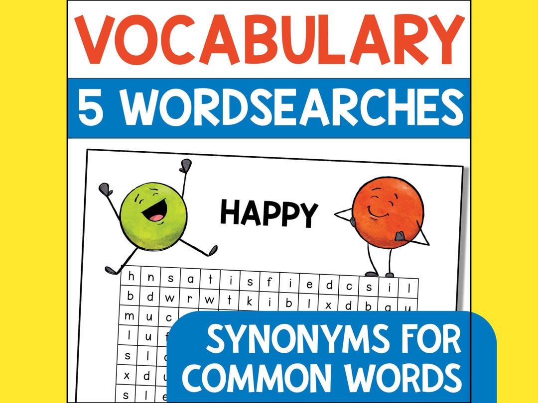 Word Searches of Other Words for Big, Little, Good, Said, Happy, Sad ...