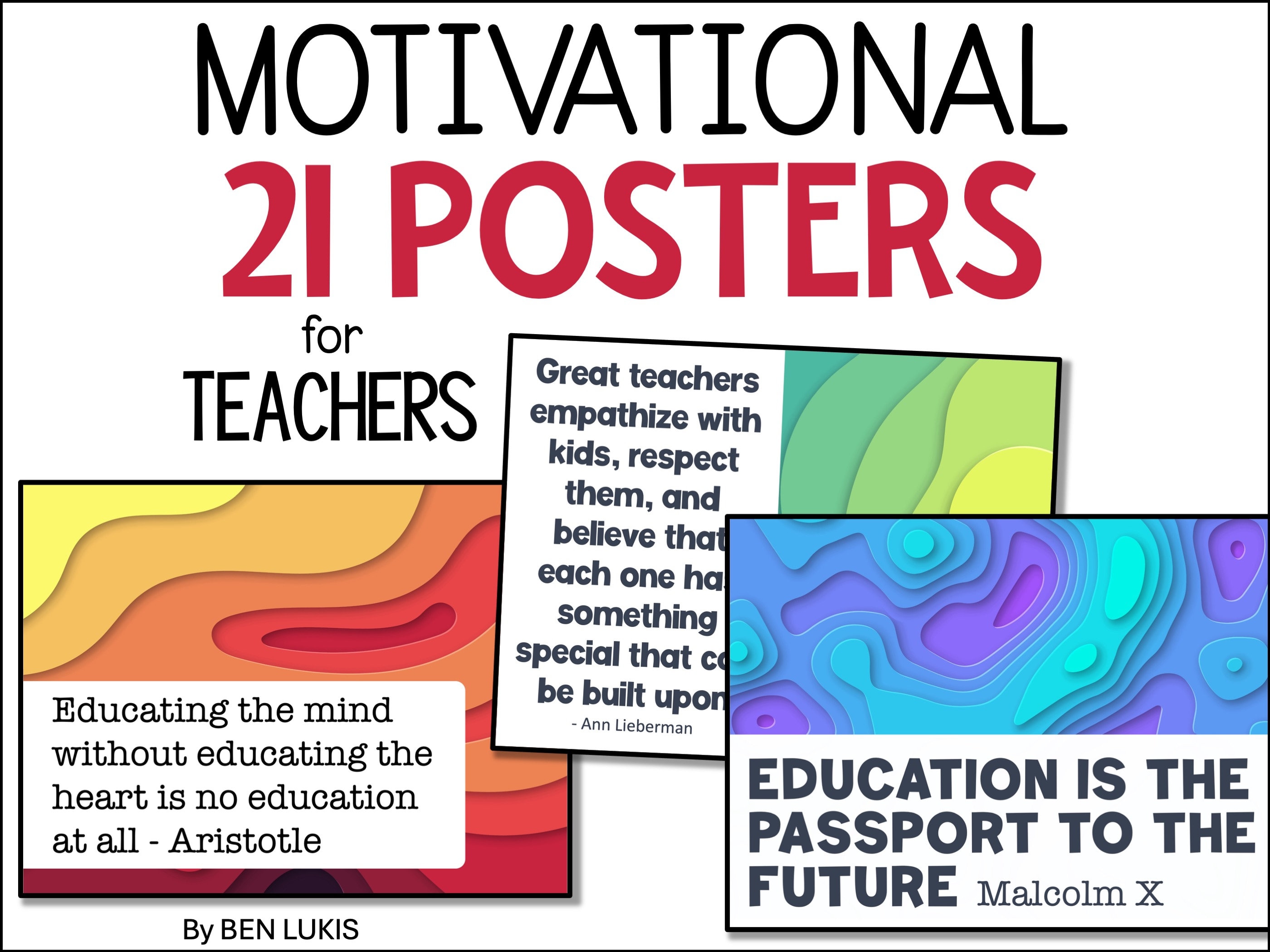 Motivational Quote Posters for Teachers, Staff Morale Boosters ...