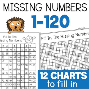 Place Value to 120 Worksheets, Educational Missing Numbers Worksheets ...