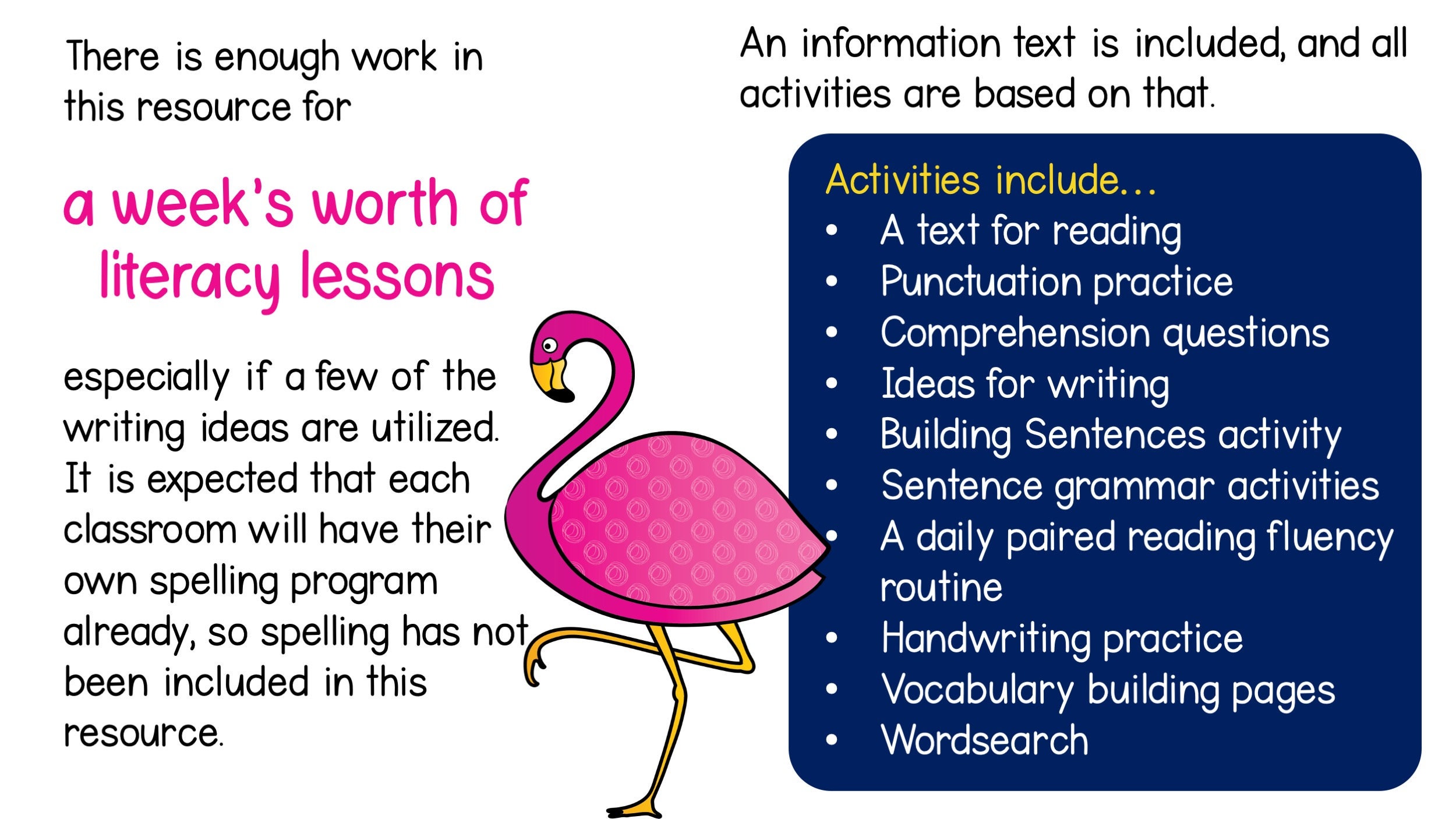 Birds Literacy Activities for A Week for 2nd Grade and 3rd Grade ...