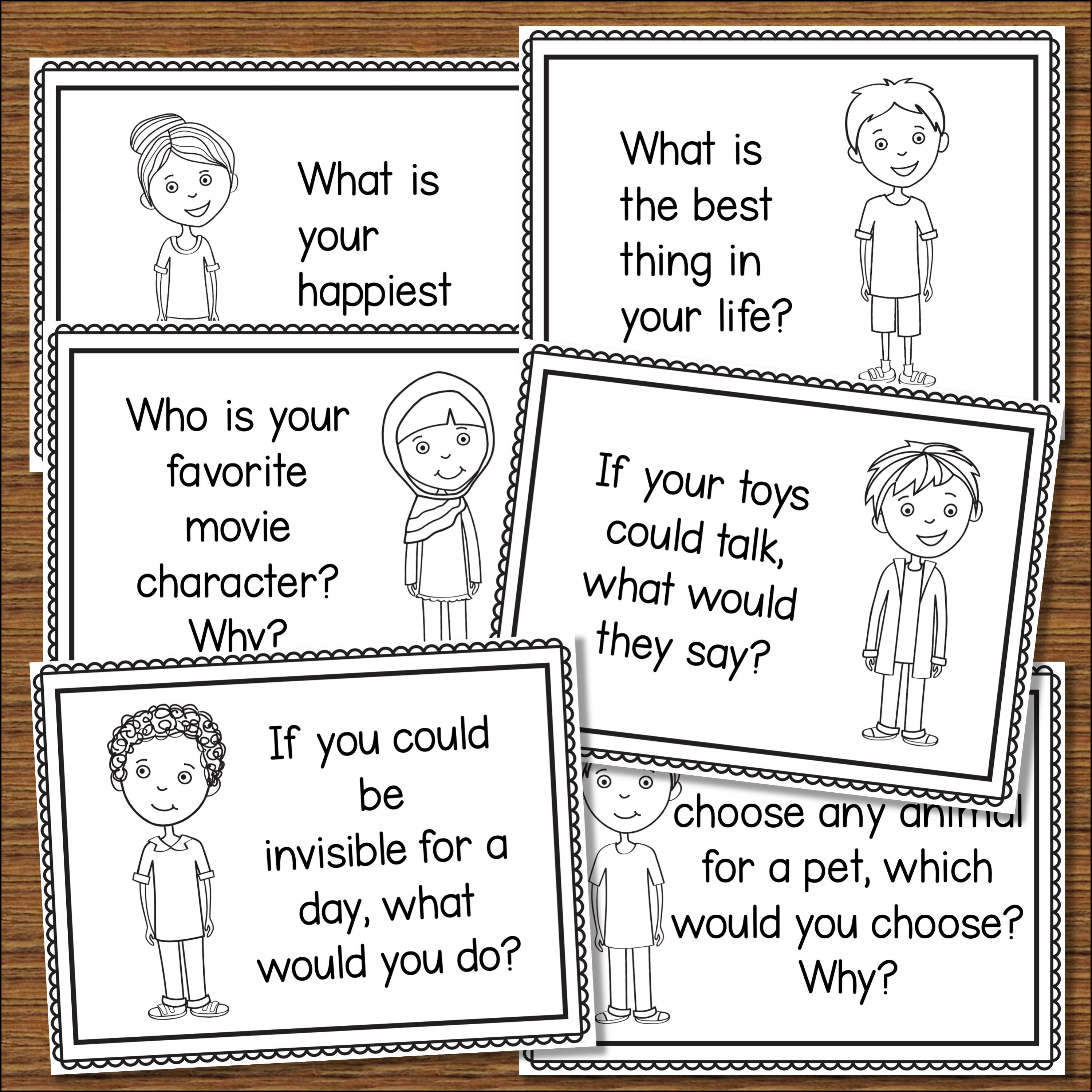 Getting to Know You Question Cards for Back to School, Questions to ...