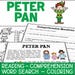 Peter Pan Reading Comprehension, Word Search, Coloring Pages (digital ...