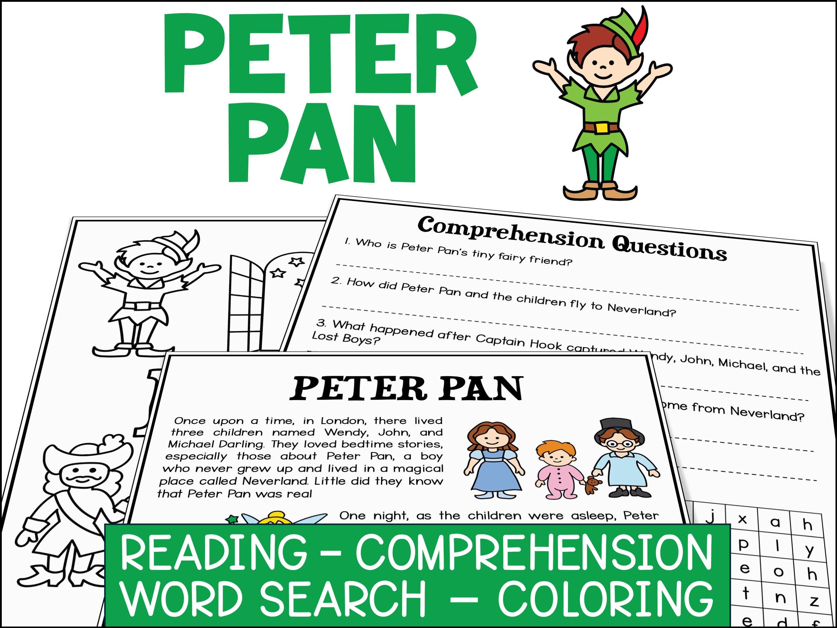 Peter Pan Worksheets