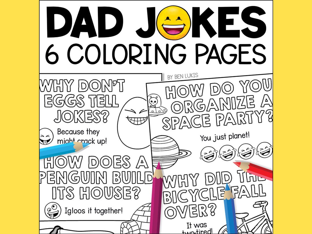 Father's Day Dad Jokes Coloring Pages, Kid's Activity (digital Download ...
