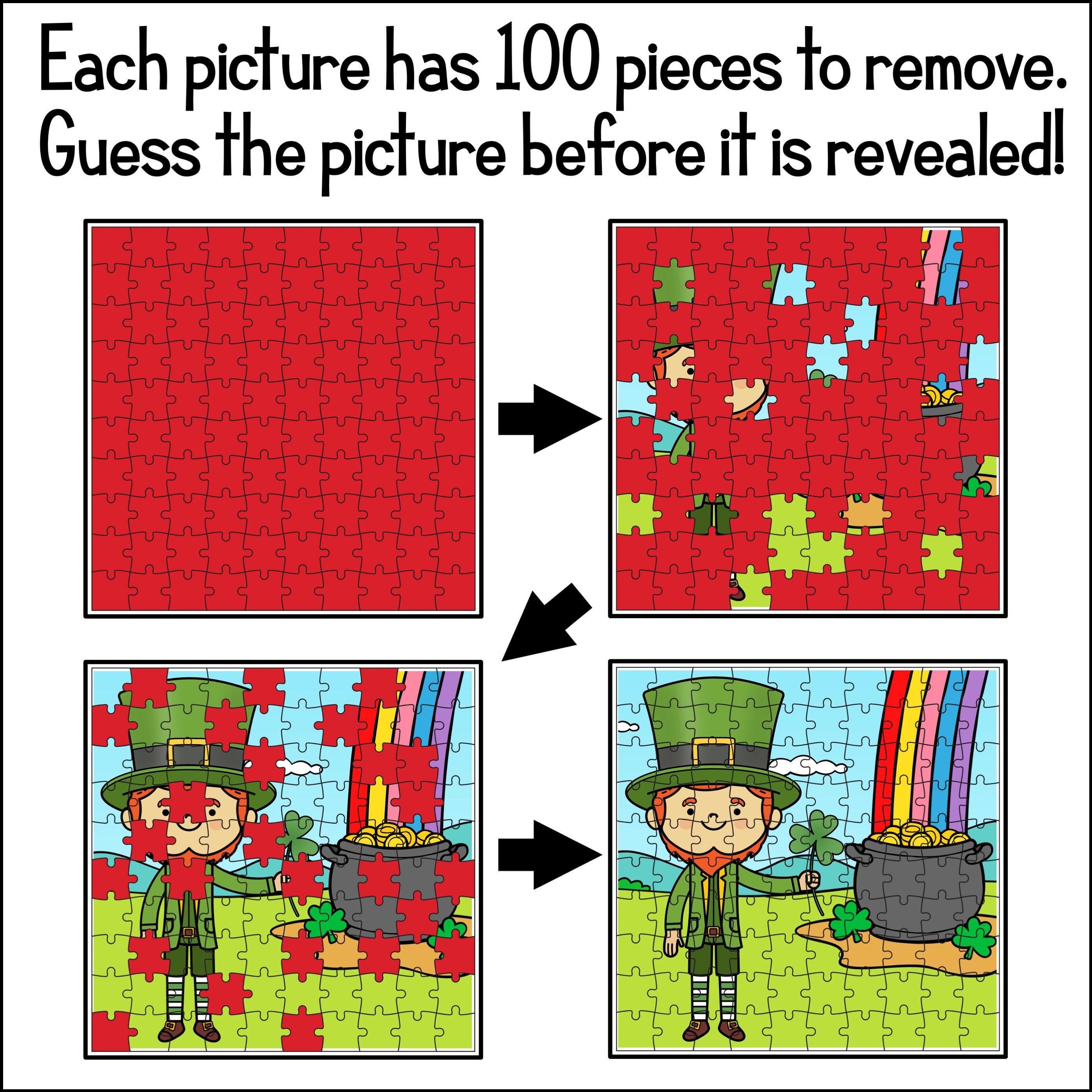St Patricks Day Mystery Picture Reveal Puzzles for Kids, Images to ...