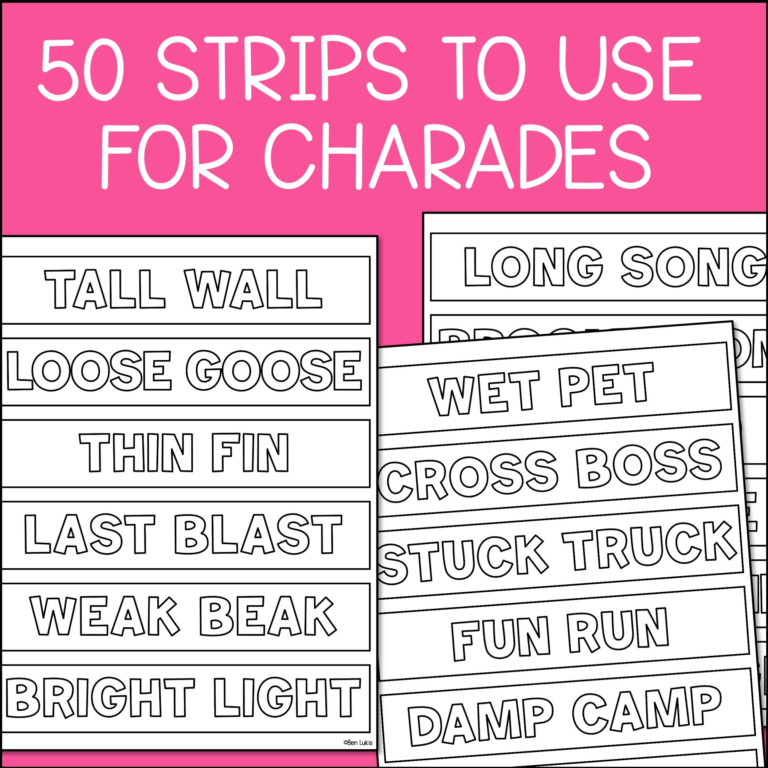 Rhyming Words Worksheets, Hink Pink Activities for Homeschool or School ...