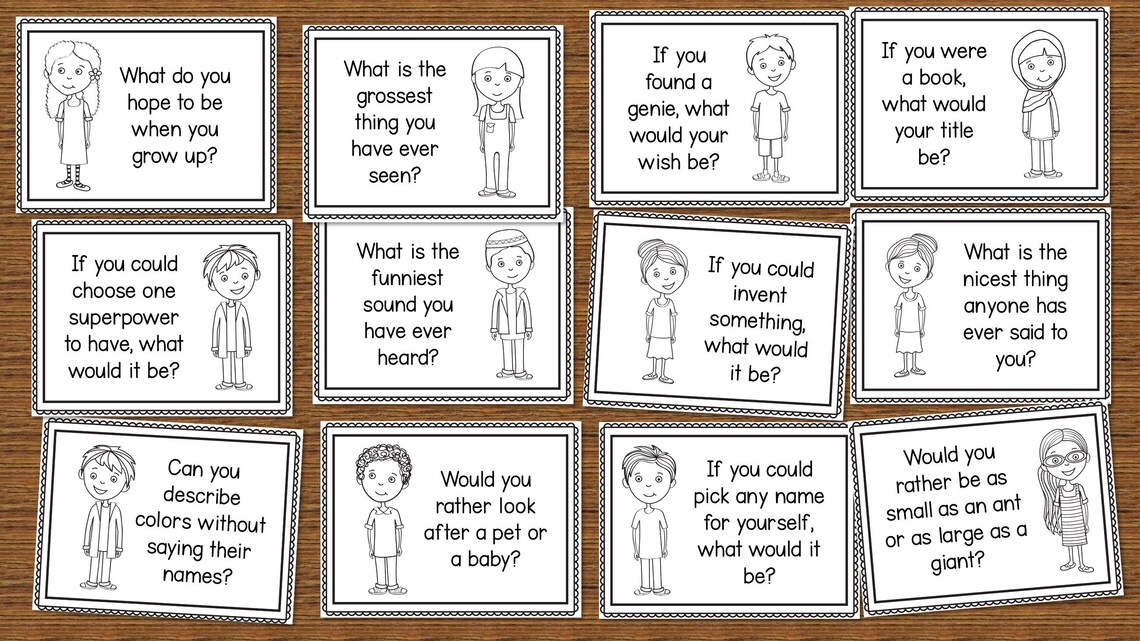 Back to School Question Cards, Discussion Prompts (printable PDF) - Etsy