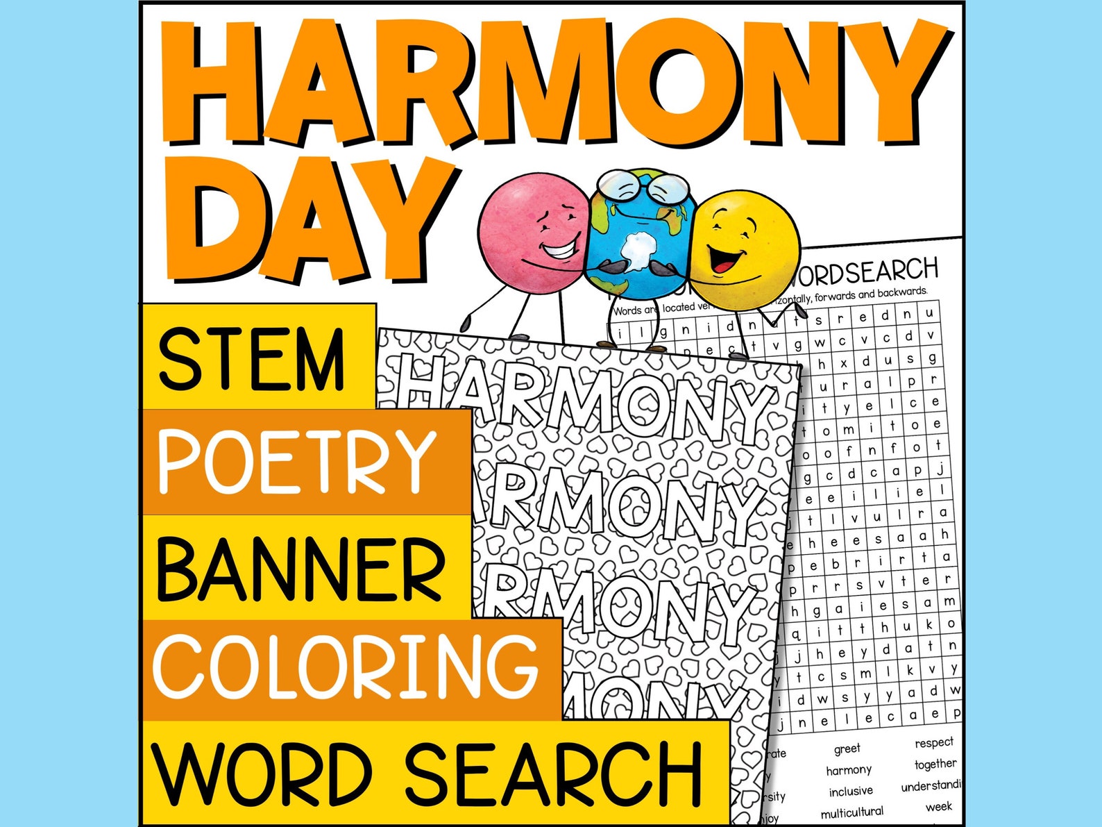 Harmony Day & Harmony Week Activity Sheets, Printable PDF Coloring ...
