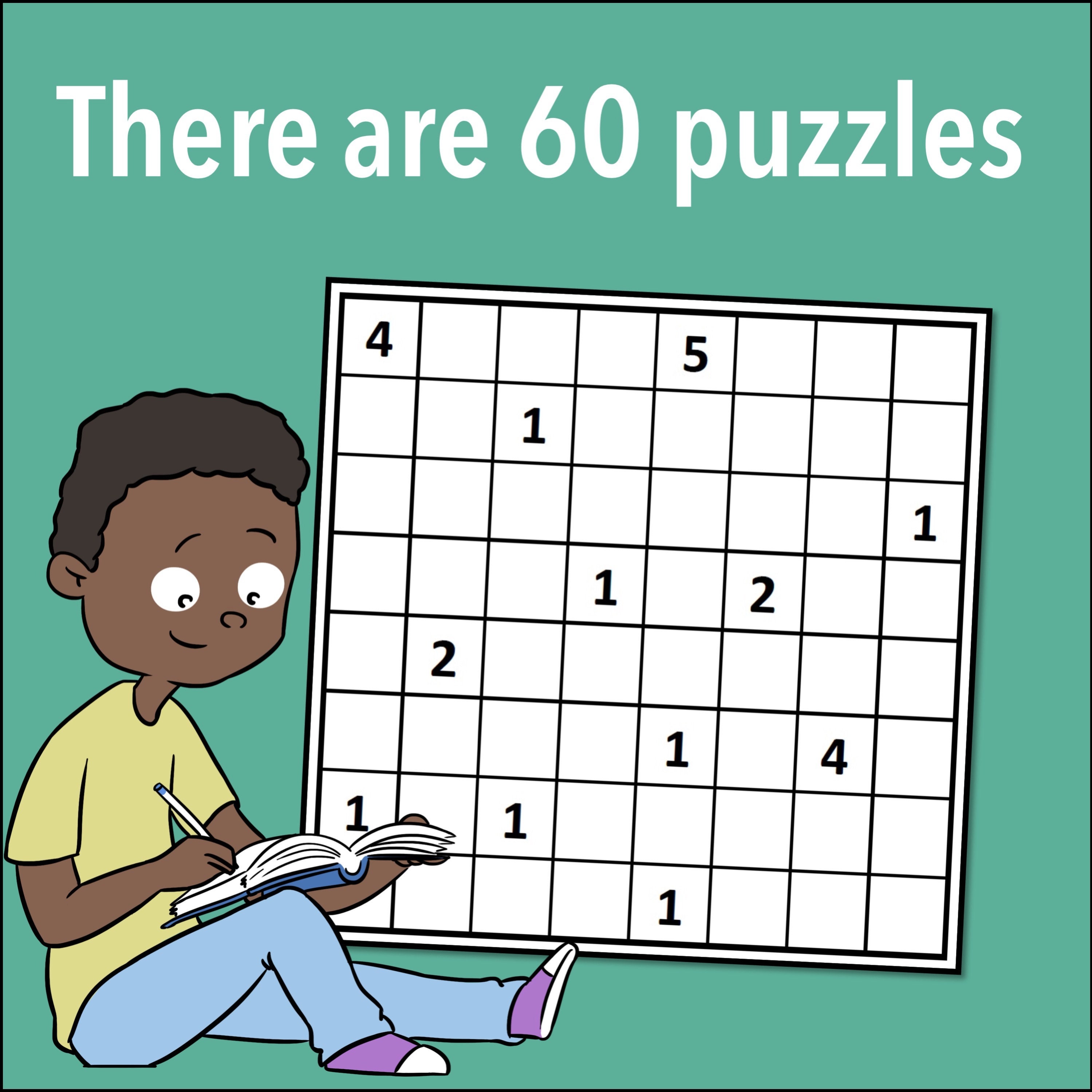 Nurikabe Logic Puzzles Digital Download, 60 Challenges Brain Teasers ...