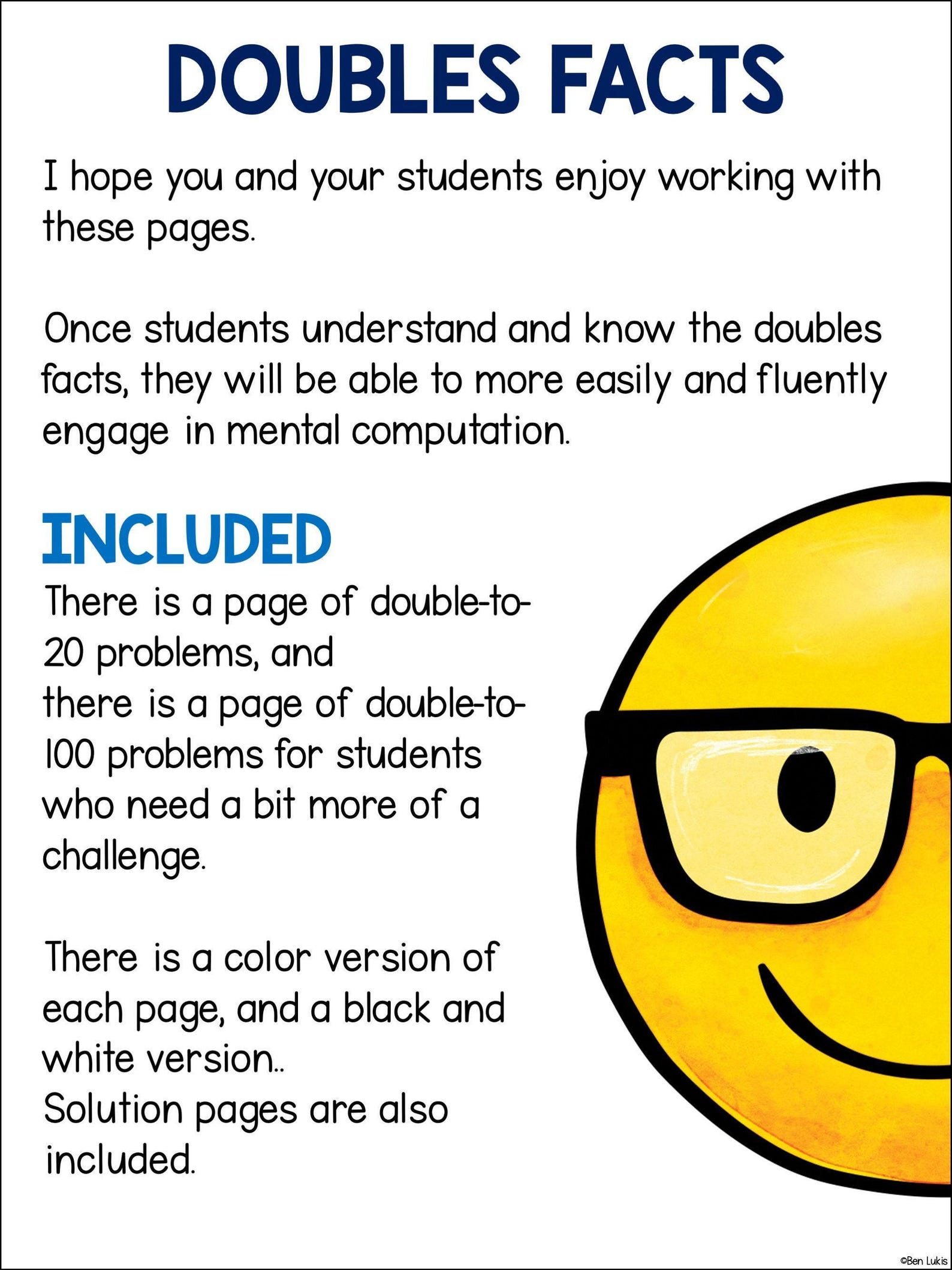 Math Doubles Facts to 20 and 100 Worksheets, Early Algebra Addition ...