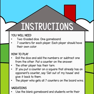 Addition & Subtraction Math Game, Fact Fluency Practice (digital ...