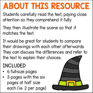 Halloween Reading Comprehension Passages to Illustrate, Read and ...