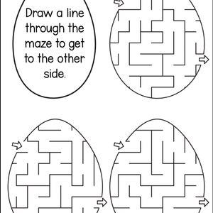 Easter Mazes, Printable Maze and Kids Activity Pages for Easter ...