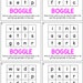 Boggle Cards for Spelling and Making Words, Printable PDF Boggle ...