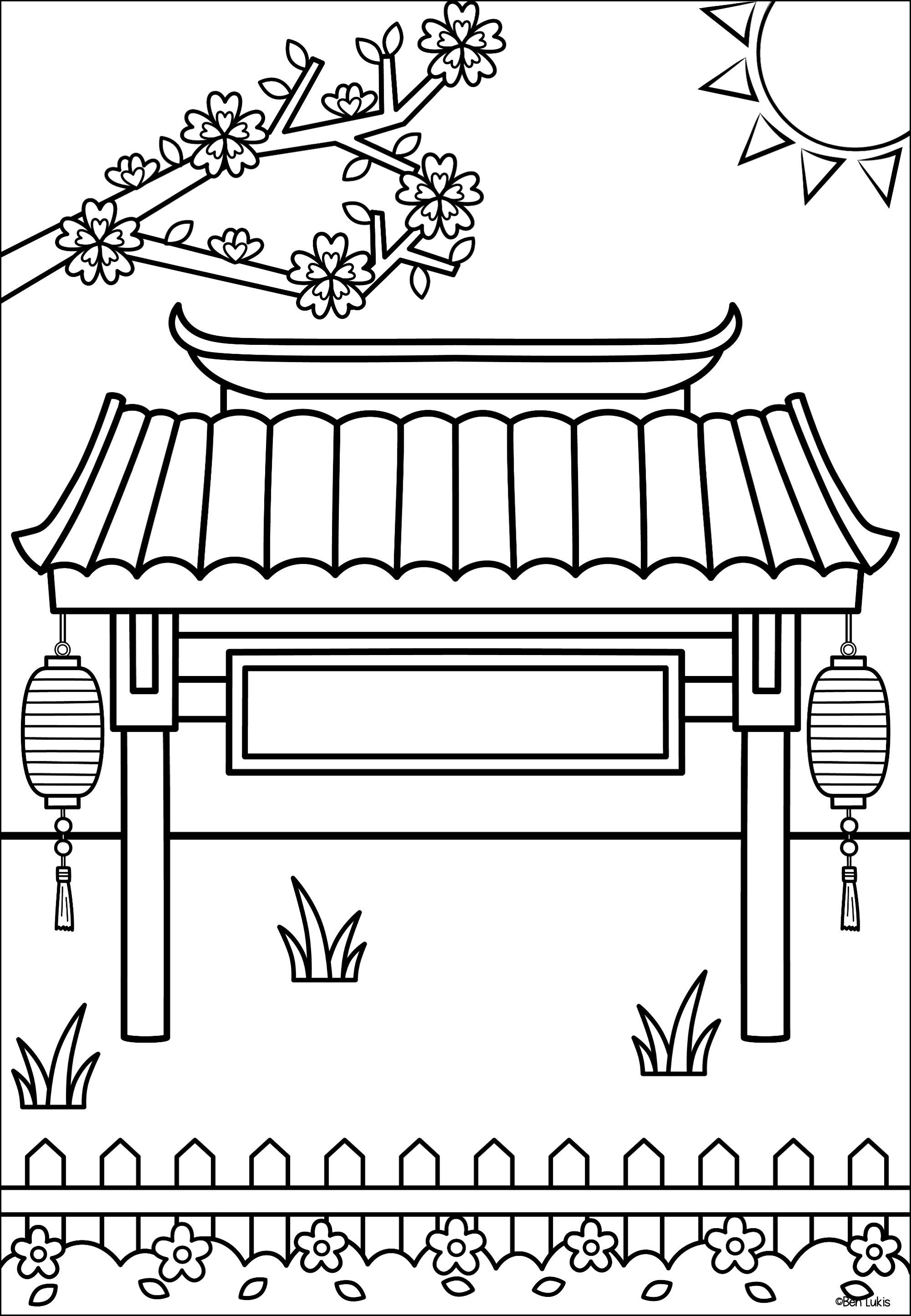 Chinese New Year Coloring Pages, Digital Download, Kids Activity ...