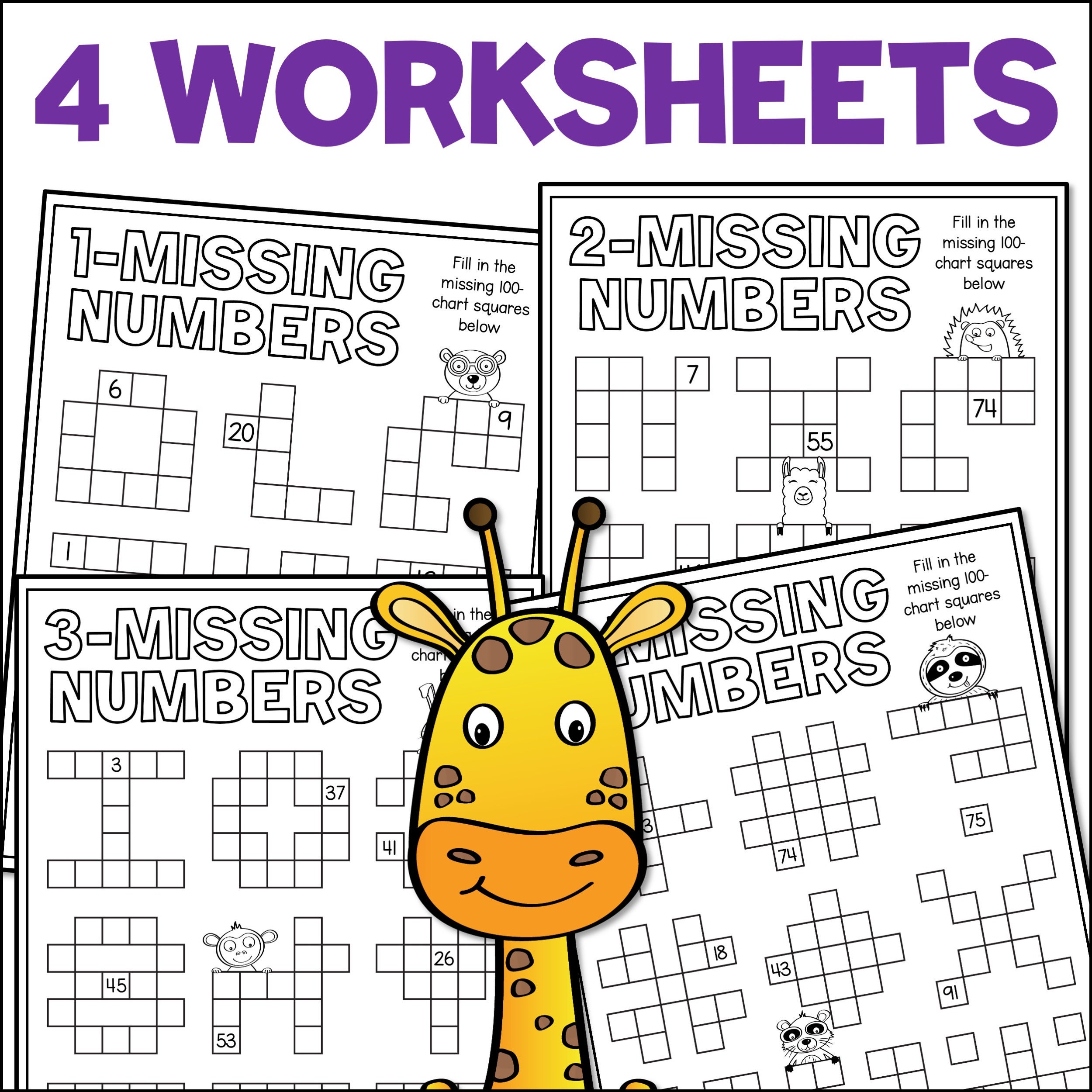 Place Value Worksheets With 100 Chart Number Activities & 100 Square ...