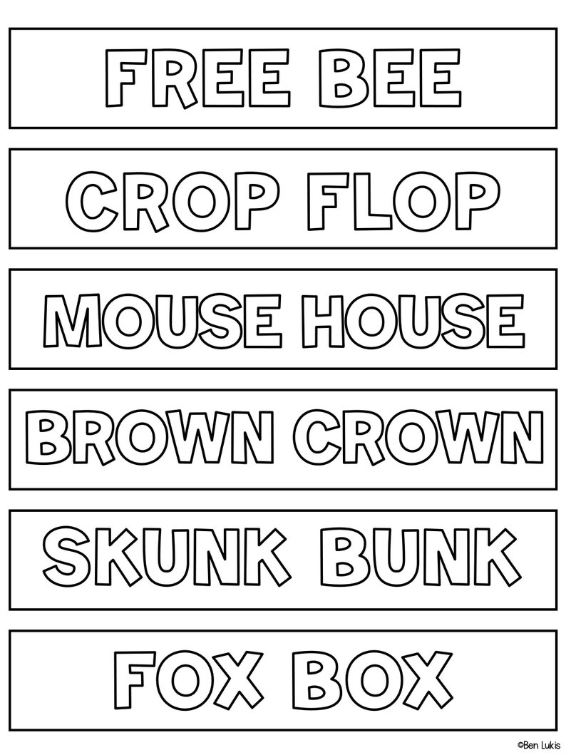 Rhyming Words Worksheets, Hink Pink Activities for Homeschool or School ...