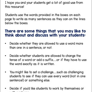 Building Sentences Using Words, Writing Sentences About Pets, Printable ...