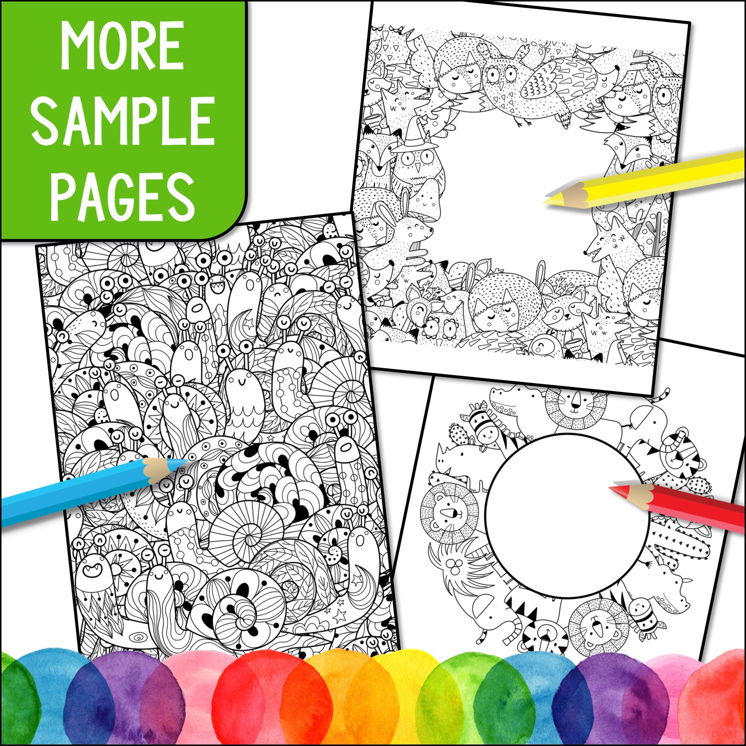 Animal Coloring Pages for Kids and Adults, 65 Animal Theme Activity ...