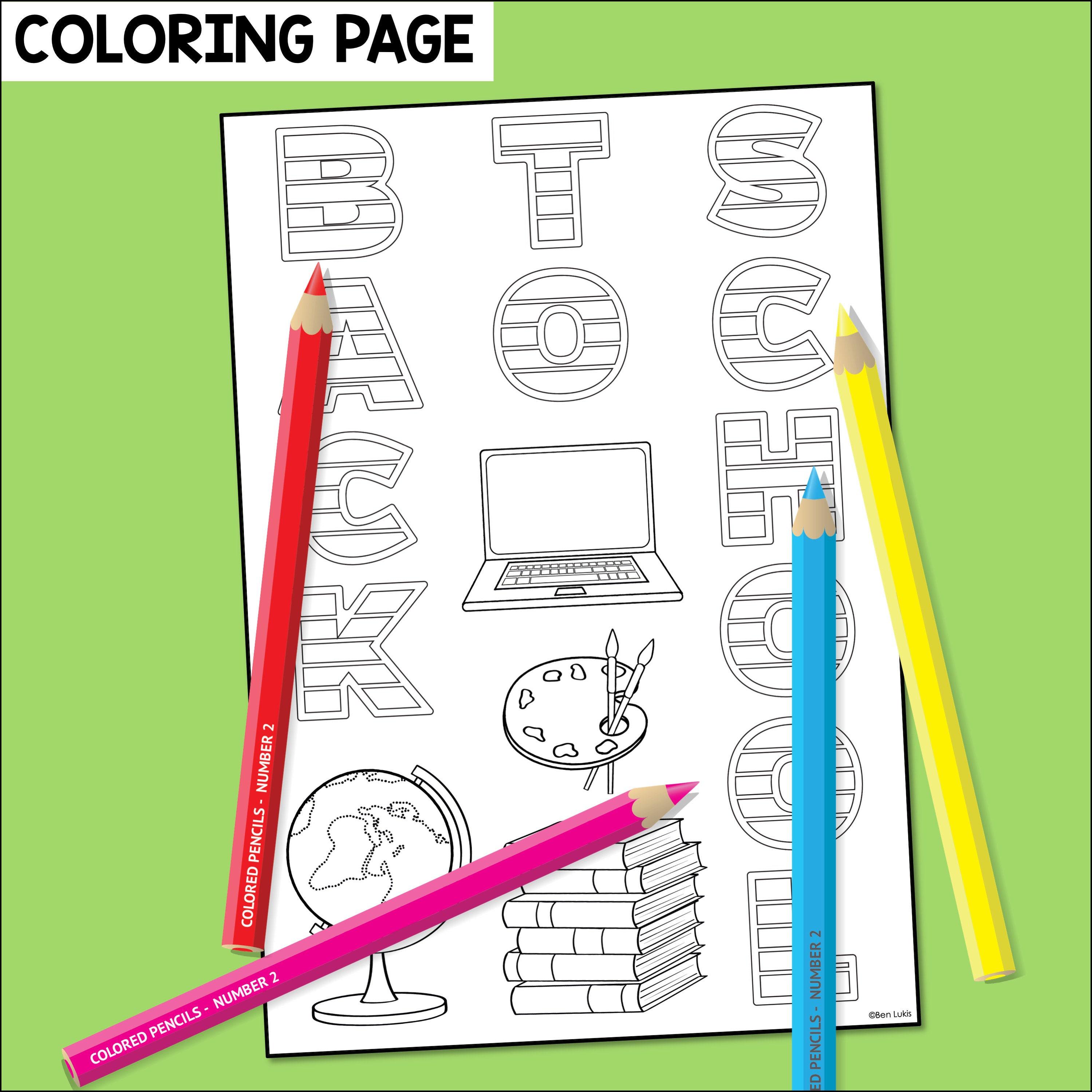 Back to School Activities, Word Search, Crossword, Coloring Page, New ...