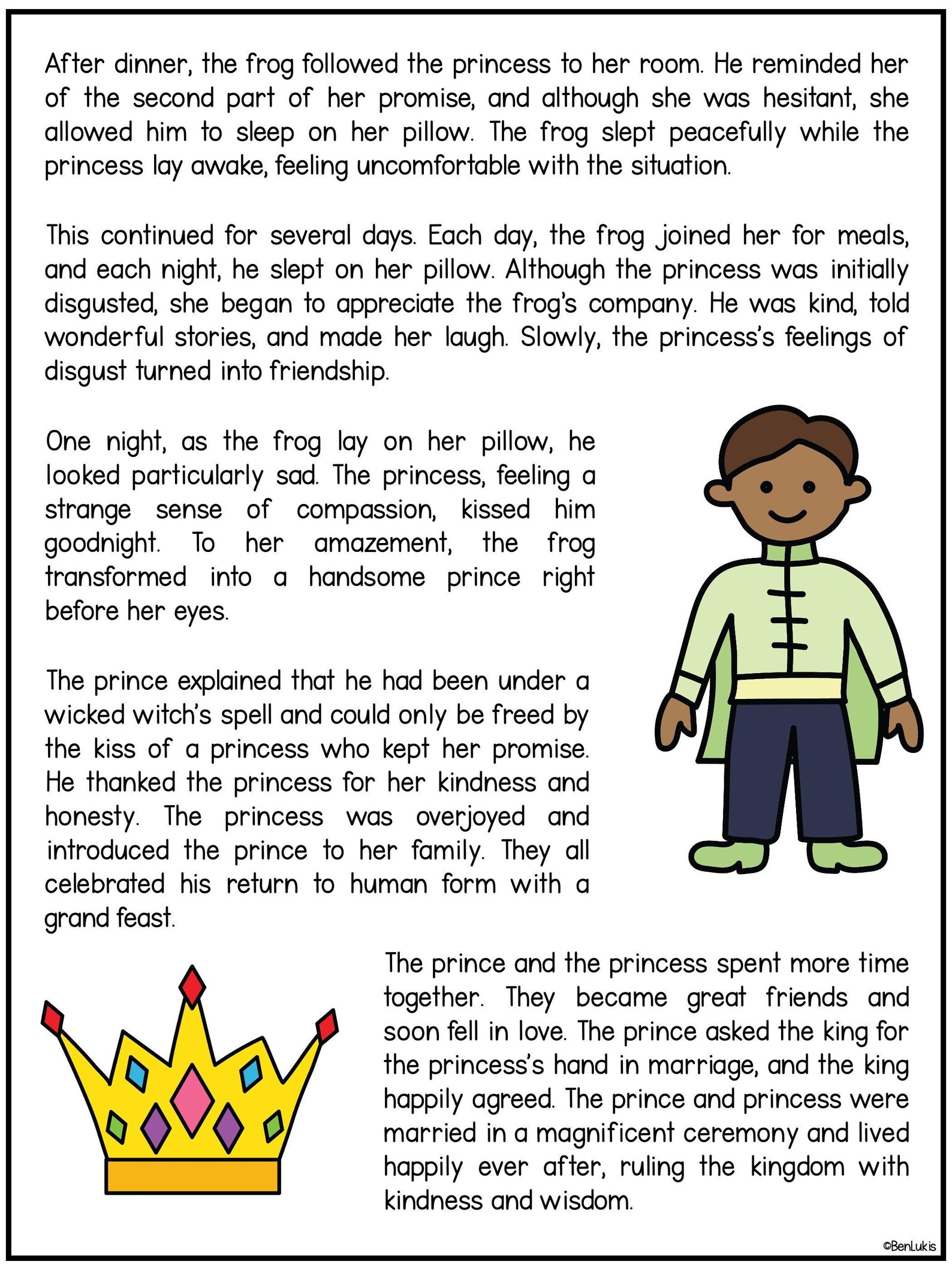 The Frog Prince Activity Pack, Reading Comprehension Worksheets, Word ...