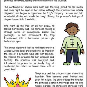 The Frog Prince Activity Pack, Reading Comprehension Worksheets, Word ...