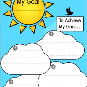 Goal Setting for Kids, Student Learning Goal Sheets and Posters, Growth ...