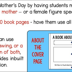 Mothers Day Writing Activity for Kids, Gift for Mom, Write and Draw ...