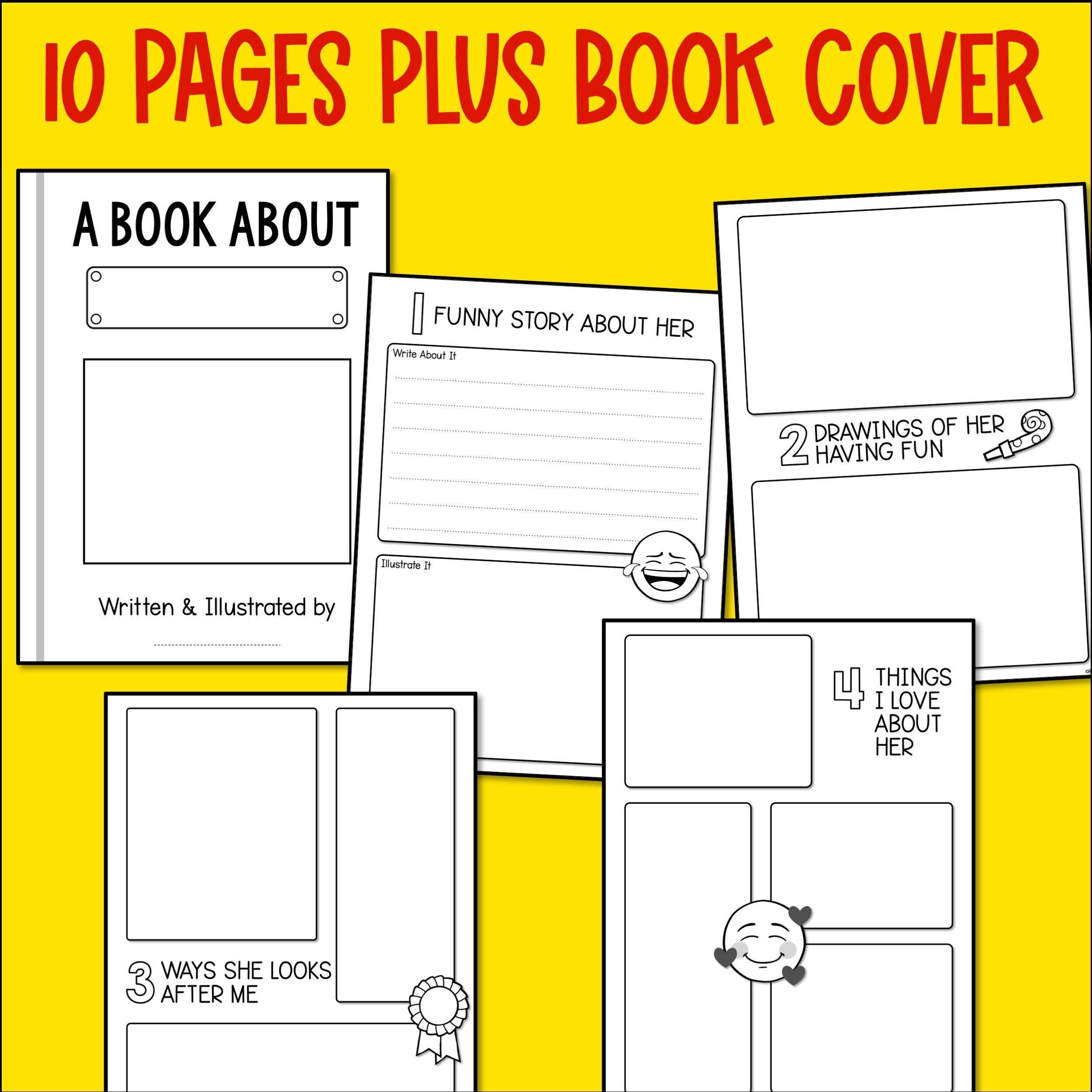 Mothers Day Writing Activity for Kids, Gift for Mom, Write and Draw ...