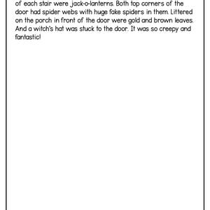 Halloween Reading Comprehension Passages to Illustrate, Read and ...