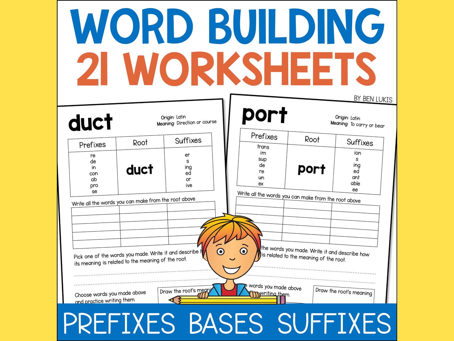 Making Words With Word Bases, Prefixes and Suffixes, Word Study ...