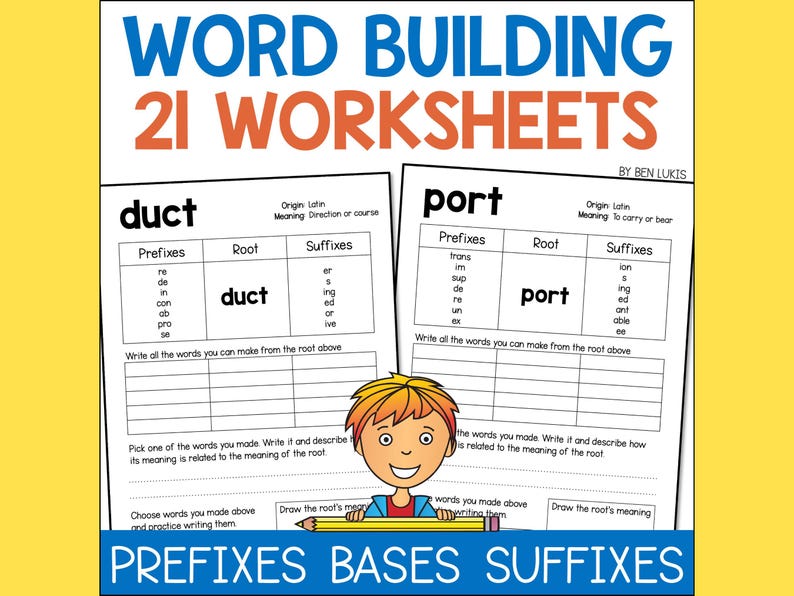Making Words With Word Bases, Prefixes and Suffixes, Word Study ...