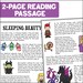 Sleeping Beauty Comprehension Worksheets, Reading Activities, Word ...