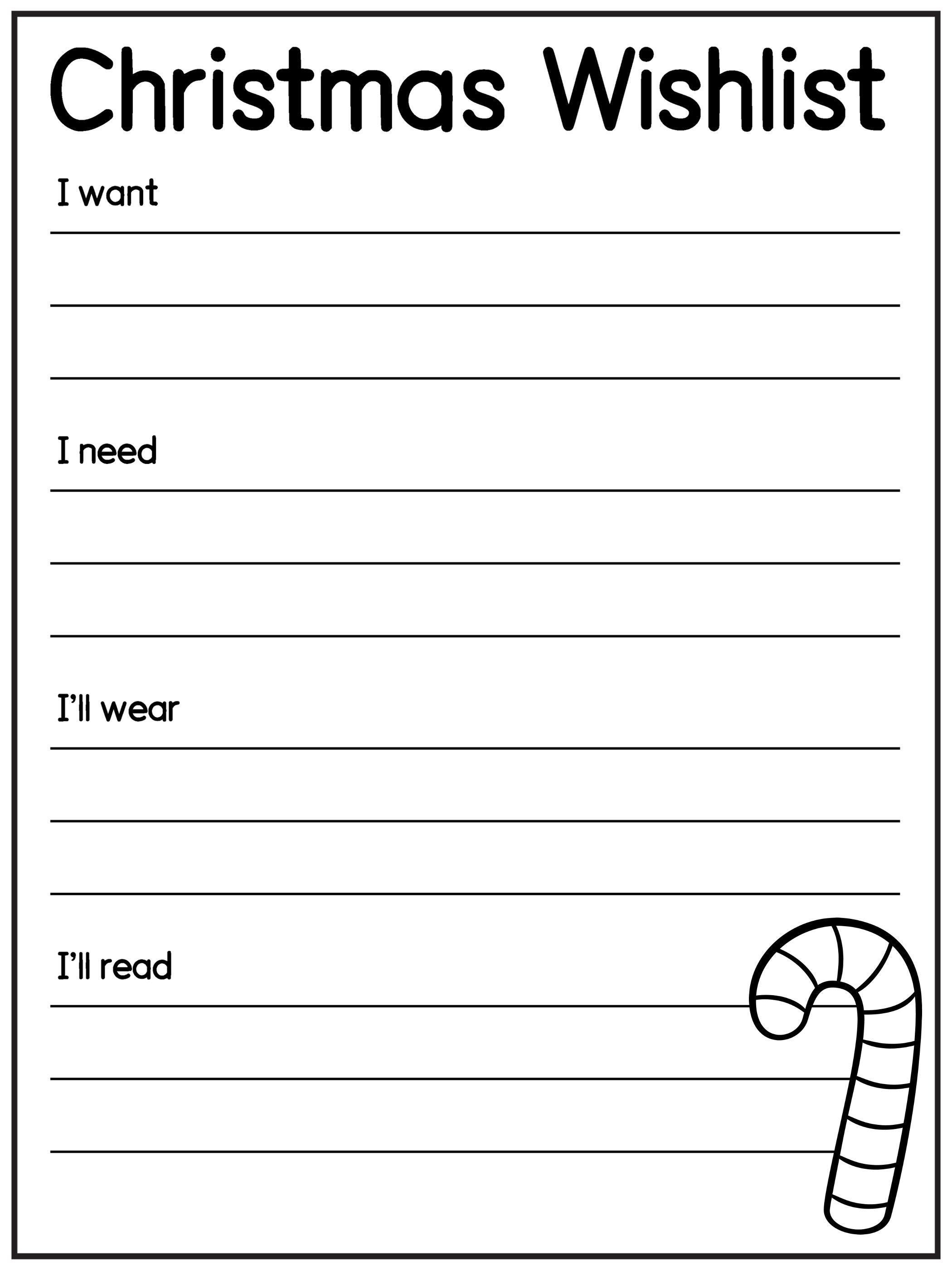 Christmas Wish List Writing Templates for Kids (digital Download) - Etsy