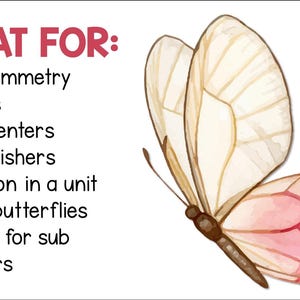 Symmetry Drawing of Butterflies, Art and Math Worksheets, Butterfly ...