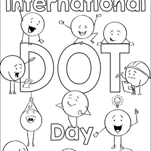 Dot Day Coloring Pages, Printable Activity for Kids, International Dot ...