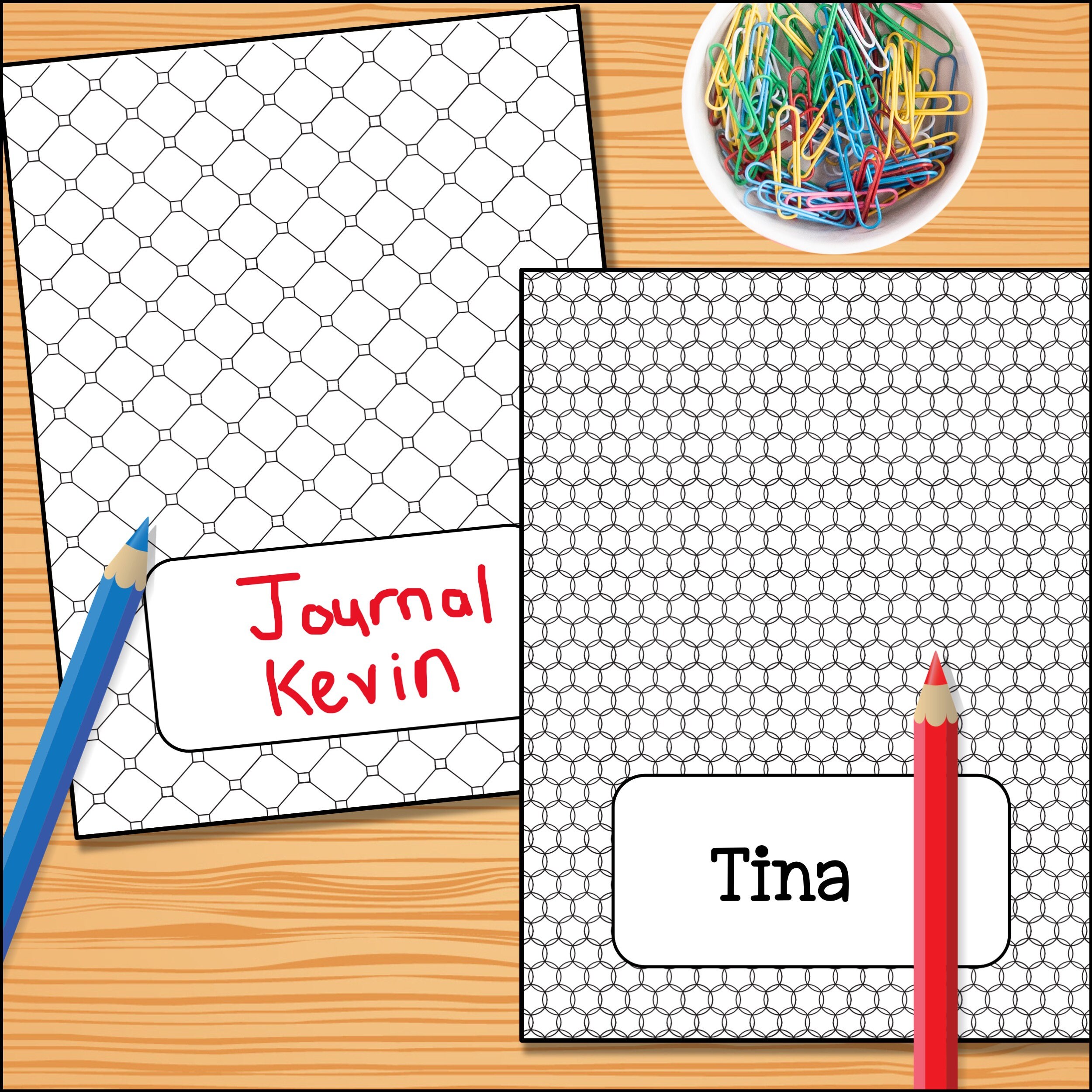 Editable Book Covers to Color, 8.5x11 and A4 Versions, Digital Download ...