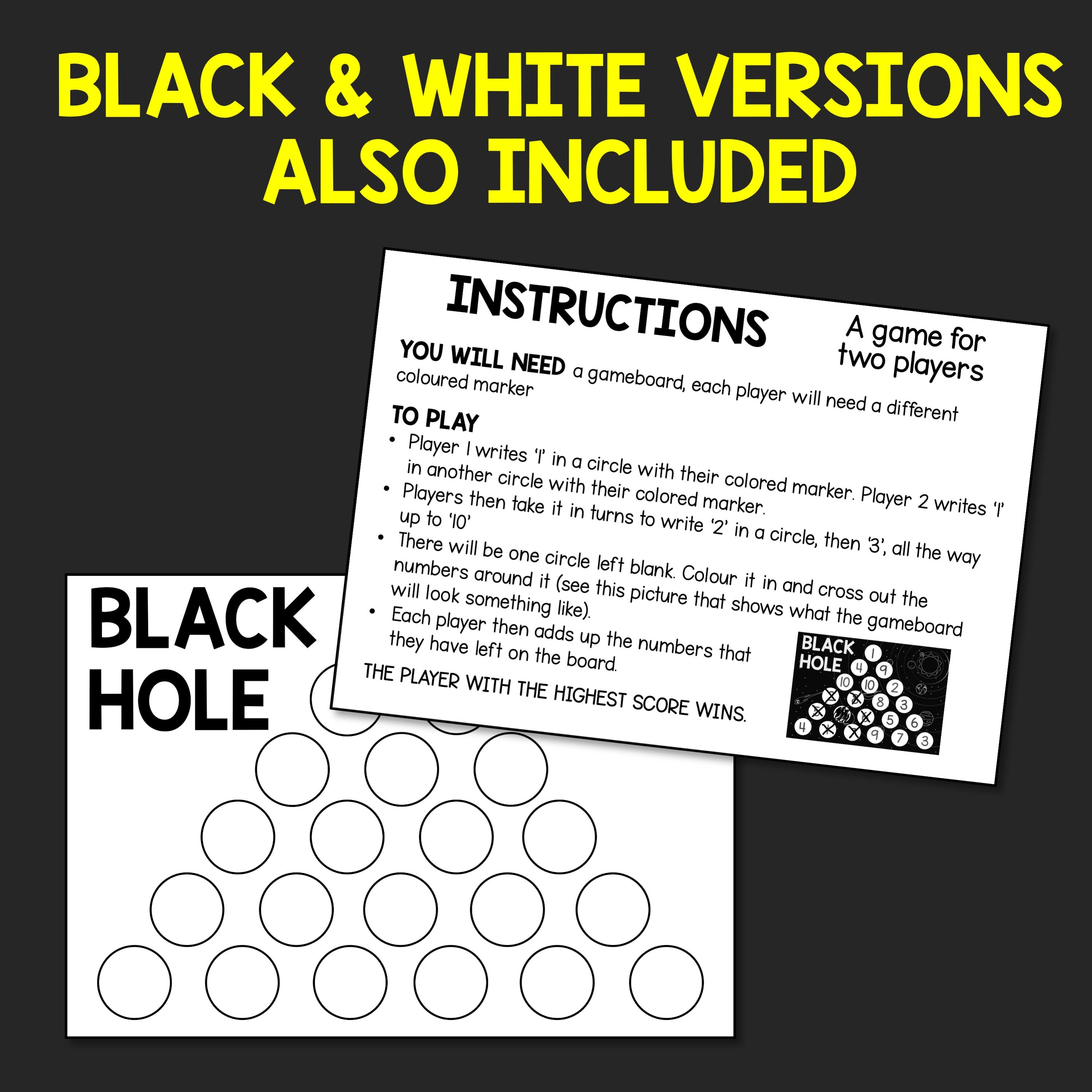 Addition Math Game, Printable PDF Math Game of Strategy and Addition ...