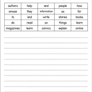 Homeschool Writing Practice, Building Sentences Using Words, Writing ...