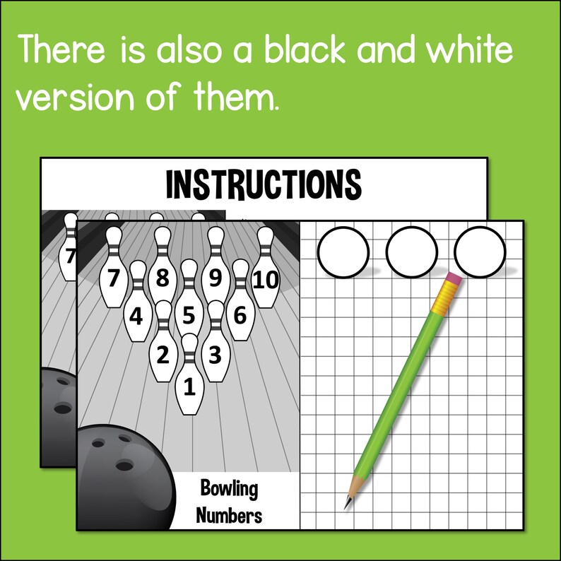 Four Operations Math Game Bowling Numbers Printable Math | Etsy