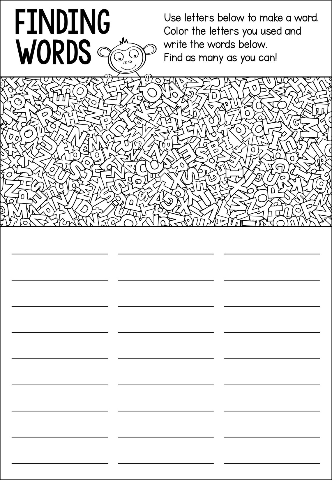 Word Building Activity Worksheets, Making Words and Spelling Activities ...