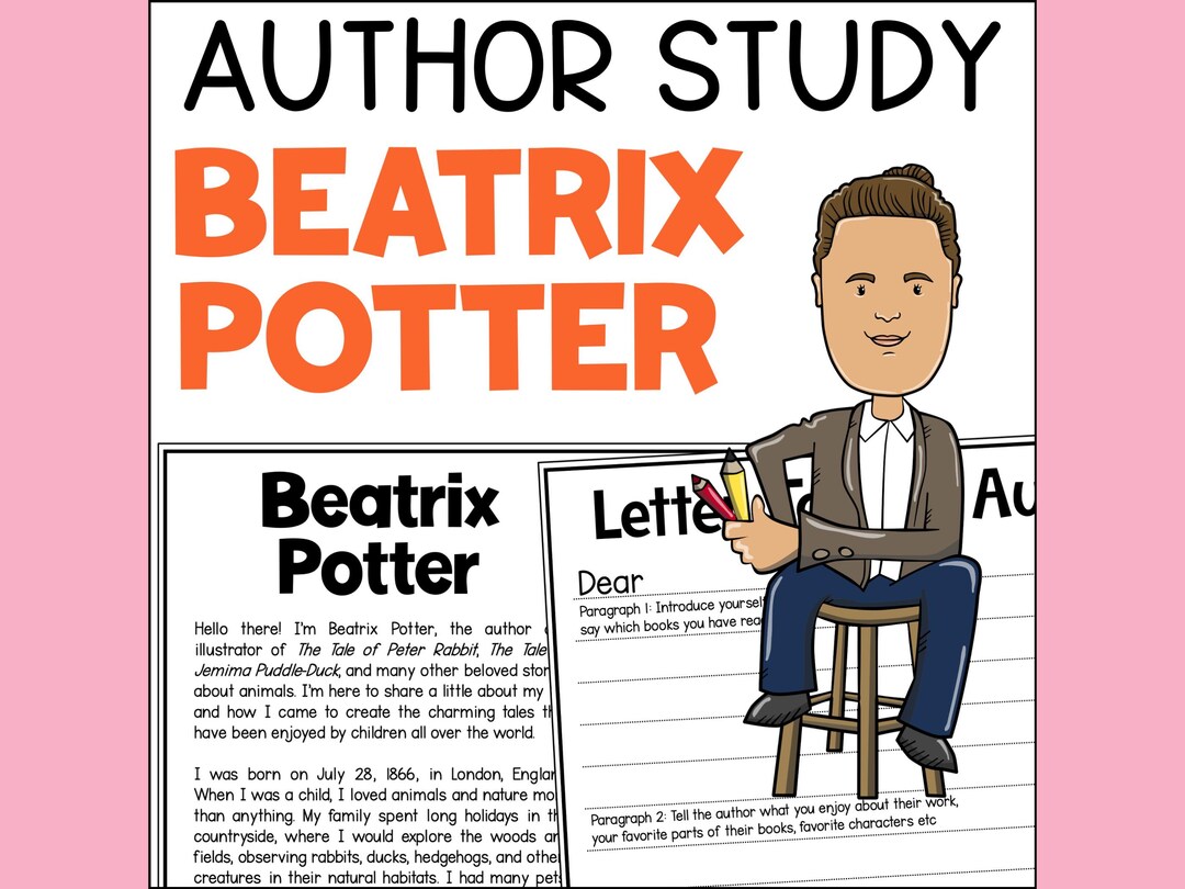 Beatrix Potter Author Study Worksheets, PDF Printable Homeschool ...