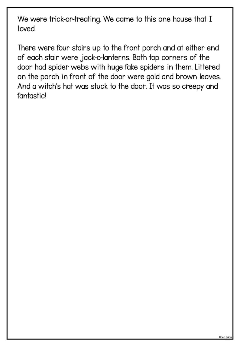 Halloween Reading Comprehension Passages to Illustrate, Read and ...