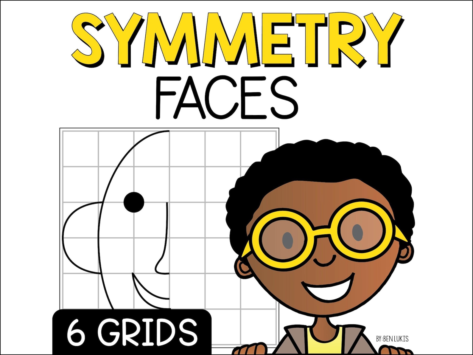 Symmetry Math Picture Worksheets, Face Symmetry Drawing Activities for ...
